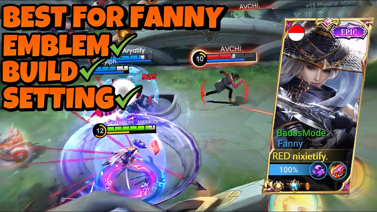 BEST EMBLEM, BUILD & SETTING FOR FANNY BY NIXIEE TV || FANNY RANKED ...
