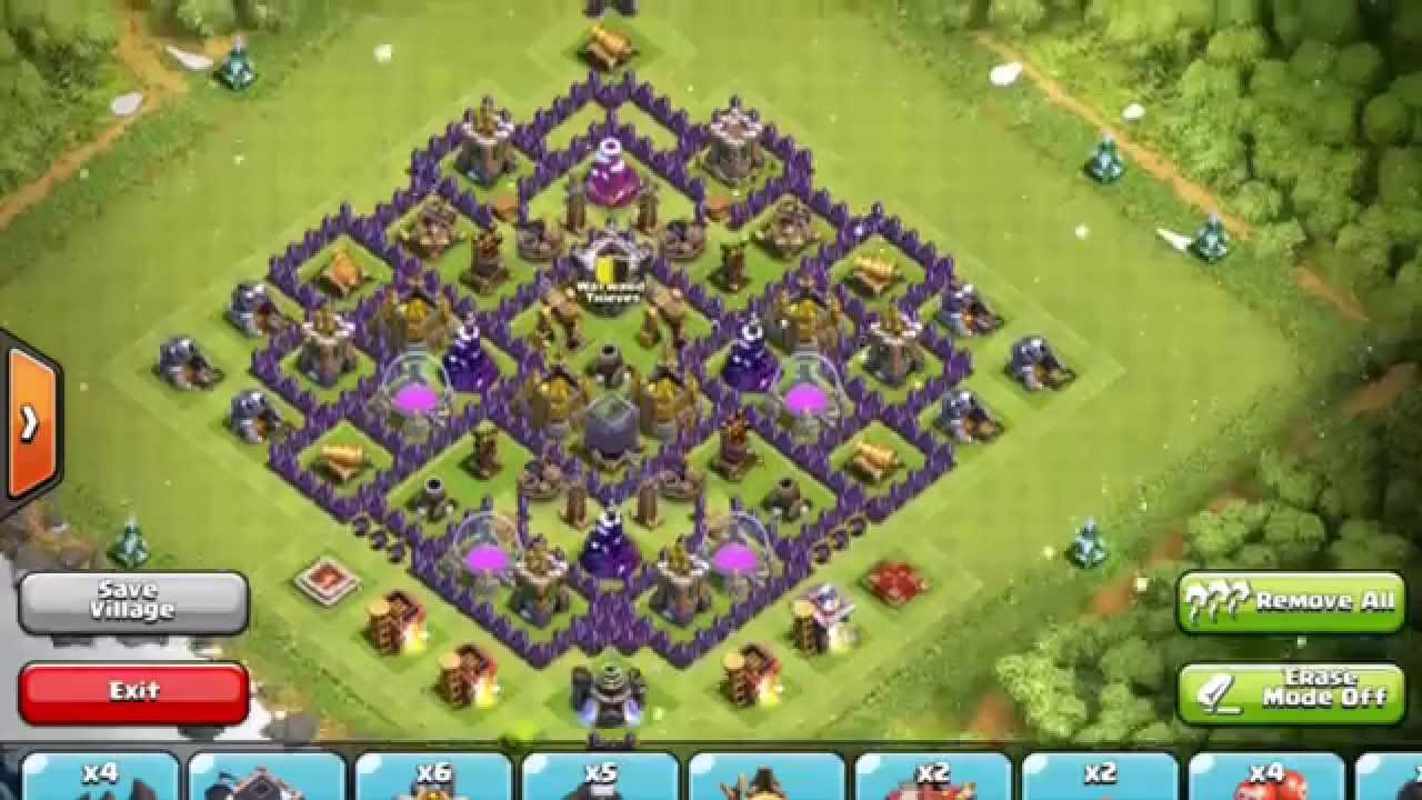 My Th 9 Base design + Attack - YouTube