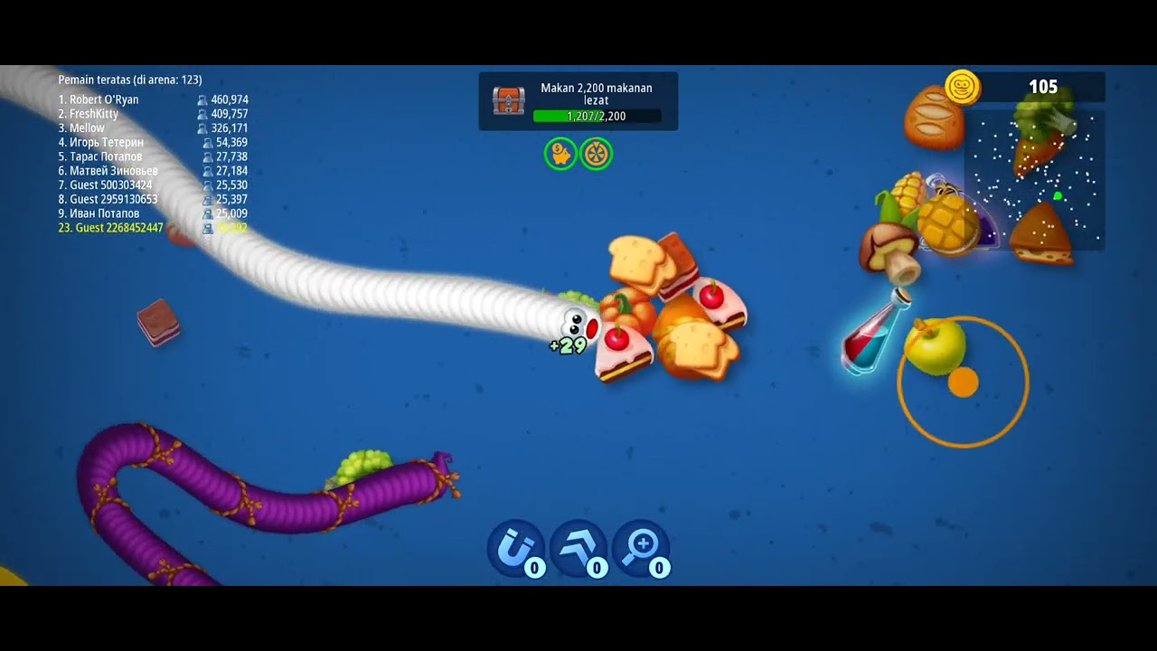 cacing besar, main ular, main cacing, game ular, wormszone.io, cacing ...