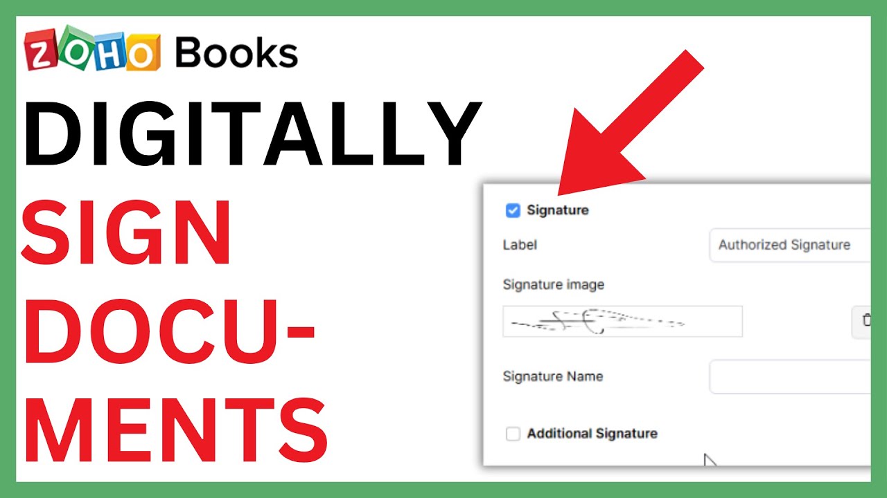 How to Digitally Sign Documents in Zoho Books [QUICK GUIDE] - YouTube
