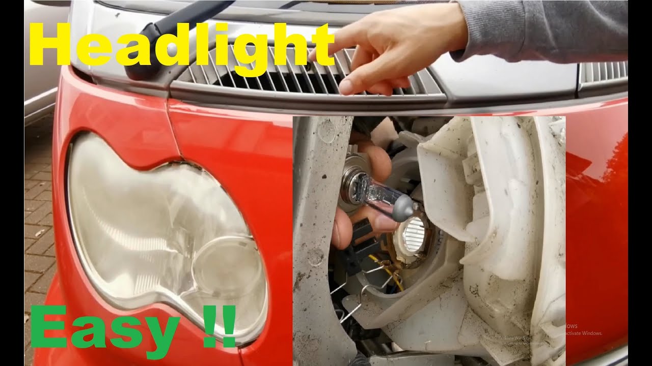 How To Change A Headlight Bulb On A Smart Car !!!! - YouTube