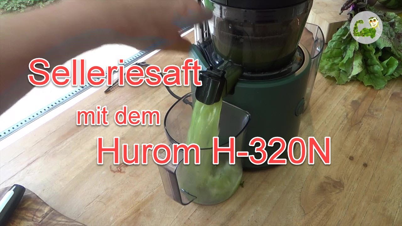Hurom H-320N Slow Juicer & Selleriesaft - Staudensellerie Verarbeitung ...