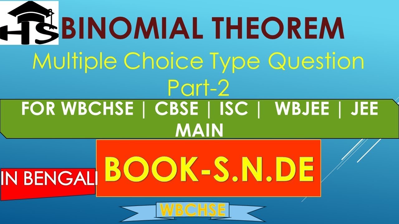 Multiple choice type questions - Binomial Theorem-part-2 - YouTube