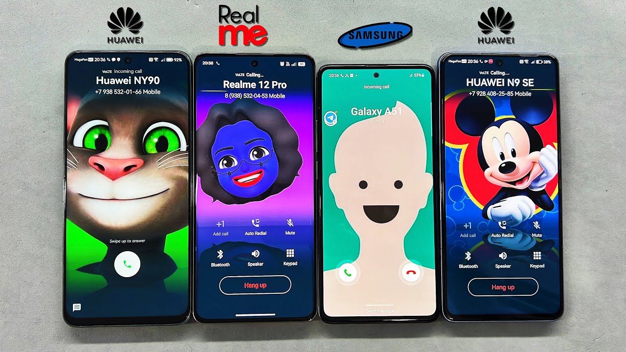 HUAWEI NY90 Vs Samsung Galaxy A51 Incomingcall | HUAWEI N9 Vs Realme ...