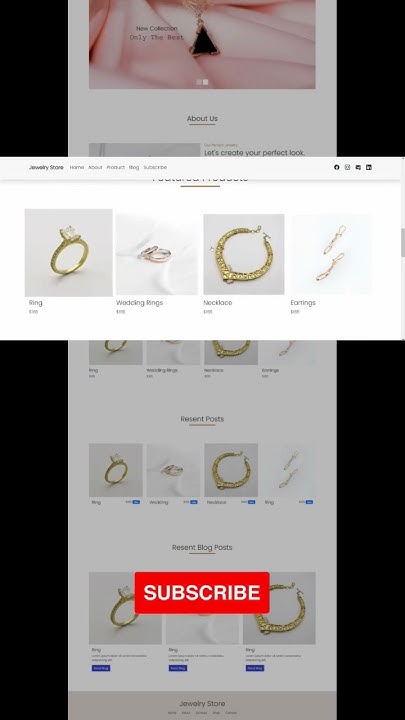 Jewelry Shop Website Design Coding Viral Reactjs Webdesign Youtube