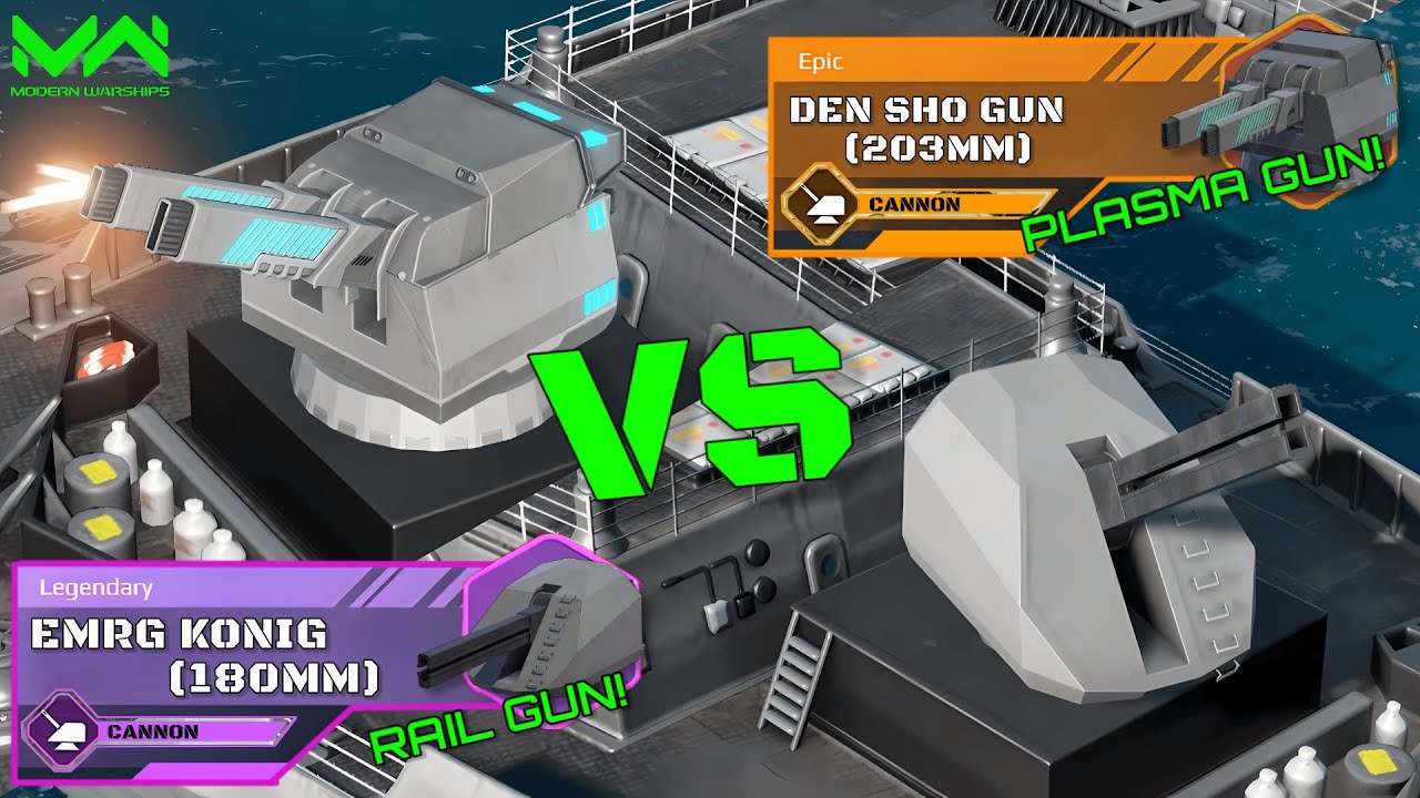 Plasma Vs Railgun! Comparing Newest VIP BP Cannon Den Sho Gun With EMRG ...
