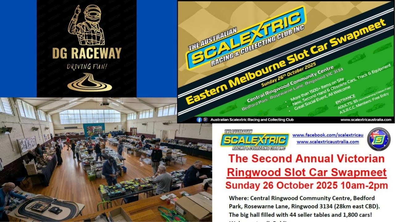 Australian Scalextric Collectors' Club Melbourne Swapmeet 2025 - YouTube