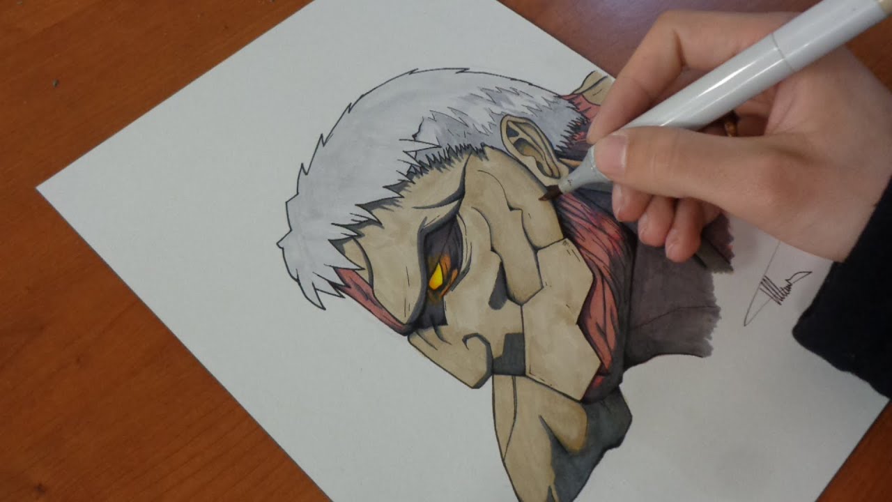 HOW TO DRAW Reiner Braun Titan Form Step by Step Tutorial | Attack on ...