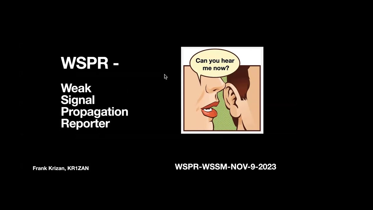 WSPR: Weak Signal Propagation Reporter, by Frank Krizan, KR1ZAN - YouTube