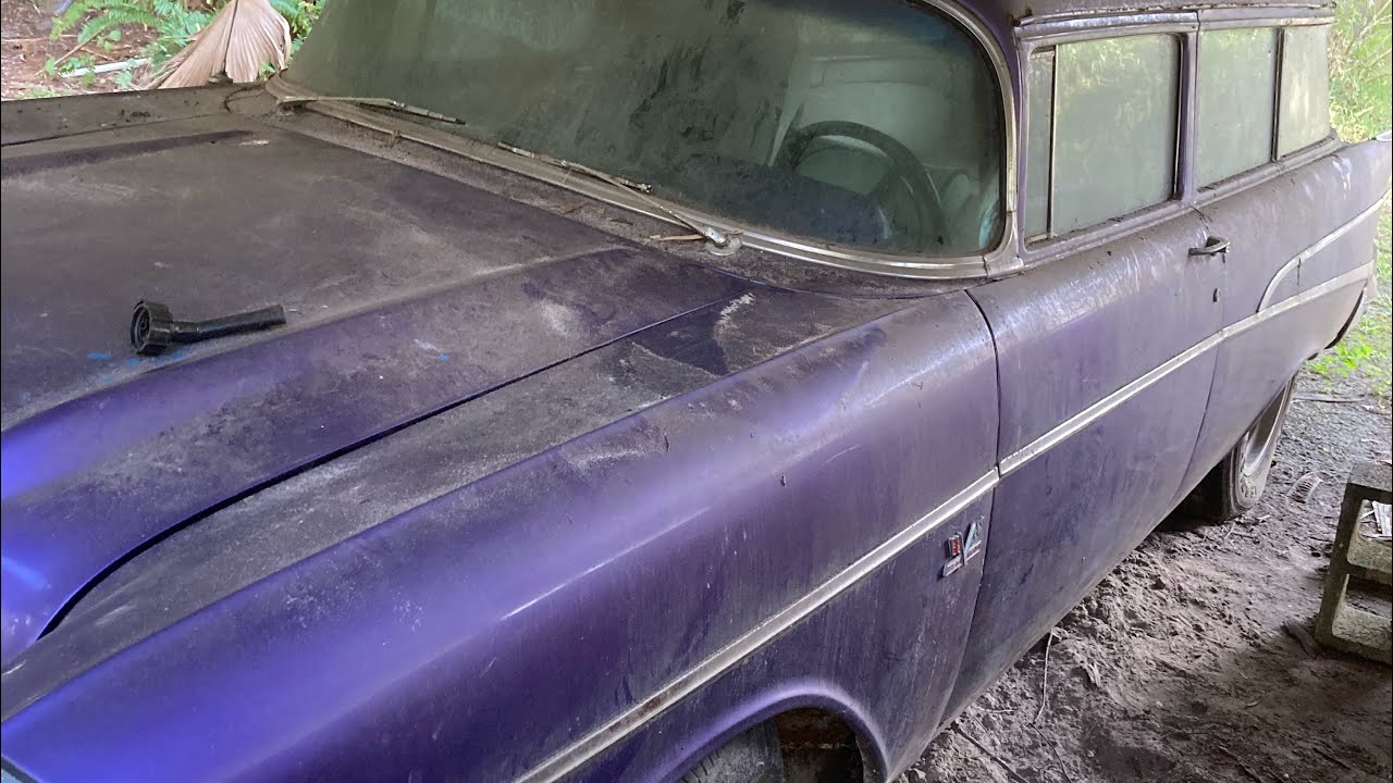 Update on Purple 57 Chevy wagon - YouTube
