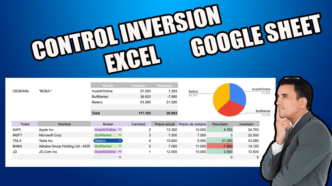 Planilla Control de Cartera de Inversiones / EXCEL/ GOOGLE SHEET 1ra ...