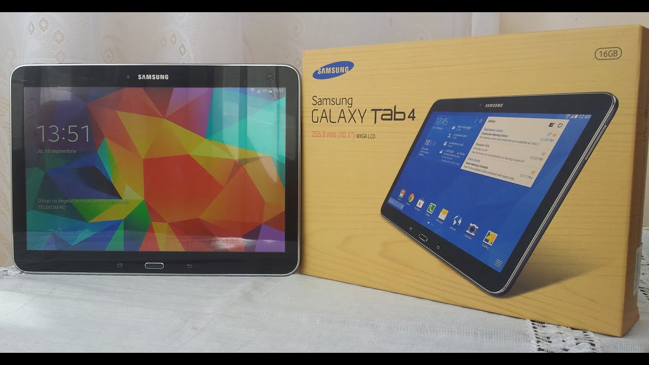 Samsung Galaxy Tab 4 10.1 :Unboxing in Romana - YouTube