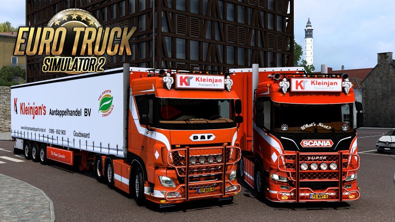 DOOR DE WIJK MET KLEINJAN TRANSPORT DAF EN SCANIA!? - Euro Truck ...