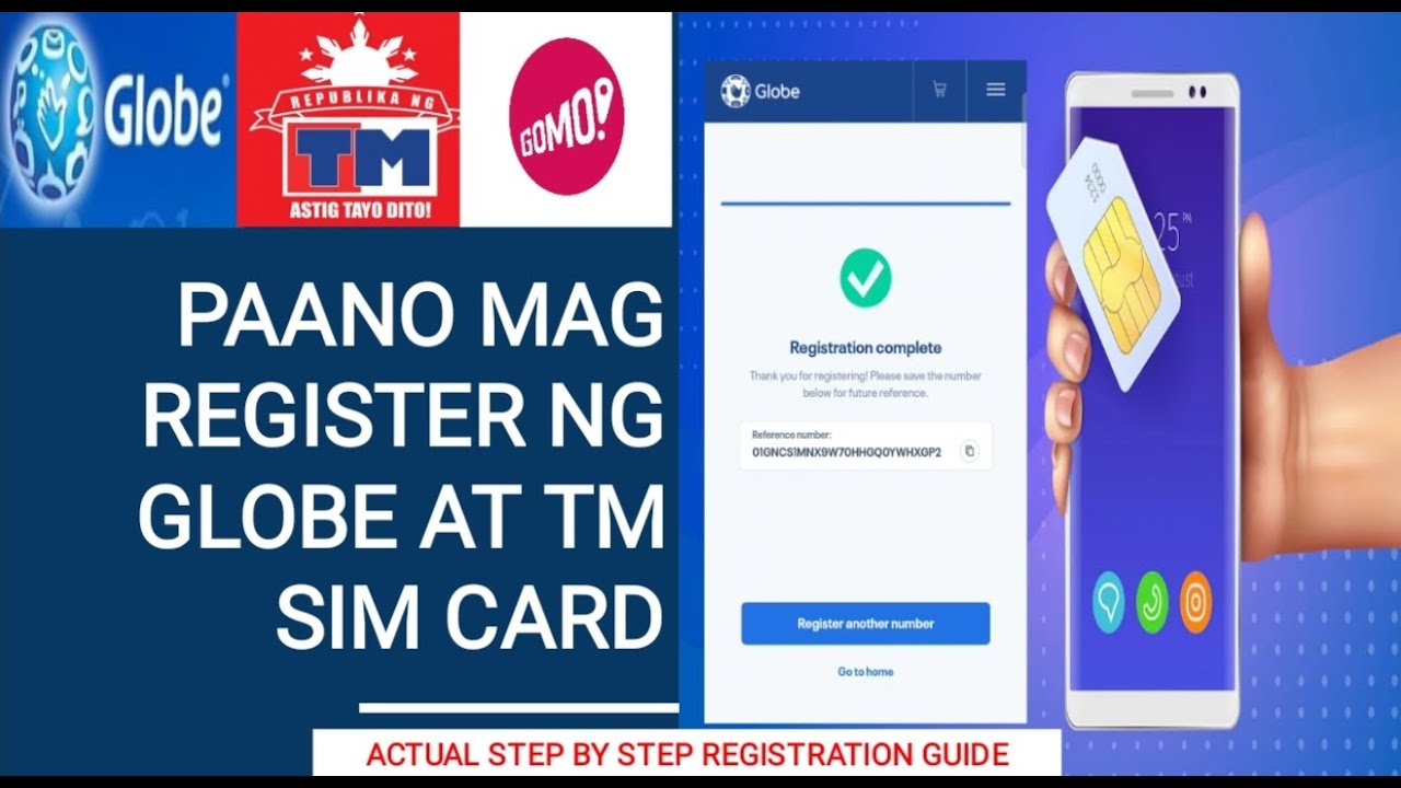 PAANO MAG REGISTER NG GLOBE AT TM SIM CARD | HR. LEAH G. - YouTube