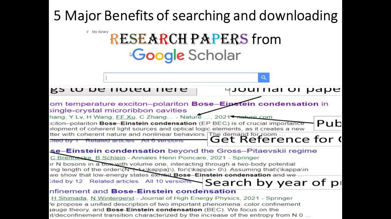 benefits of searching and downloading research papers from google ...