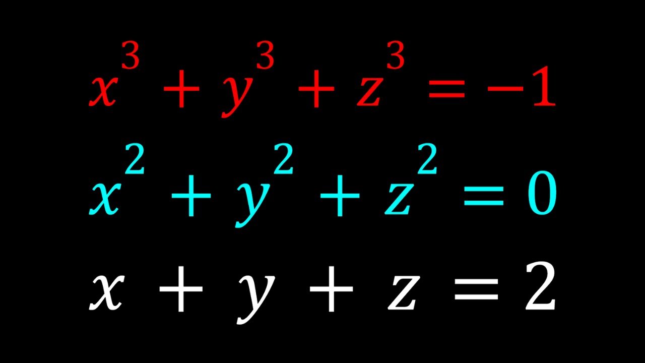 Solving An Interesting Polynomial System in Two Ways - YouTube