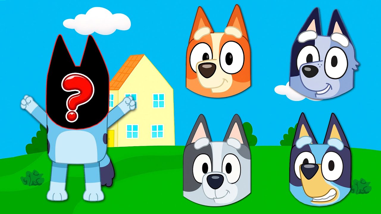 Bluey And Friends Learn Colors Match Shapes & Play Dress Up - YouTube