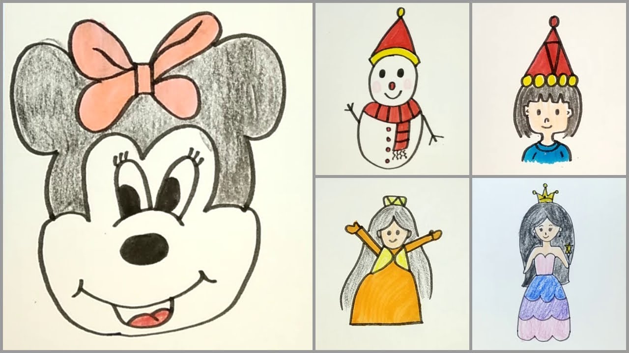 Cartoon Character Drawing Ideas For Kids - Step by Step | Fictional ...