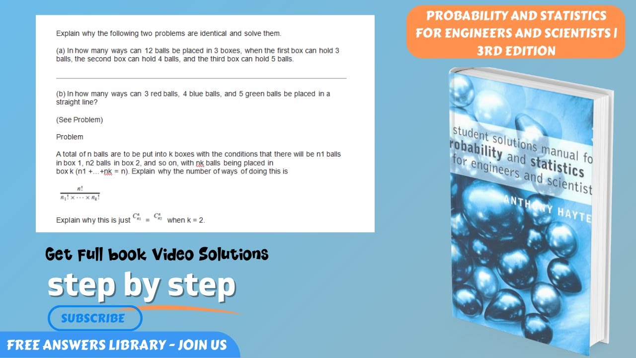 Identical counting problems placing balls in boxes and arranging balls in a line...CH 1.7 ...