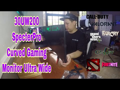 Unboxing SpecterPro 30UW200 Curved Gaming Monitor Ultra Wide - YouTube