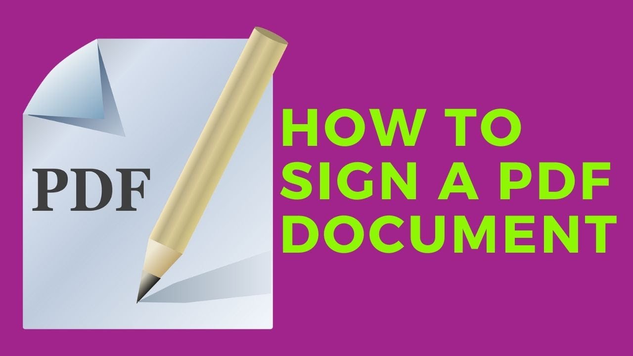 How to edit and sign a PDF document or Agreement - YouTube