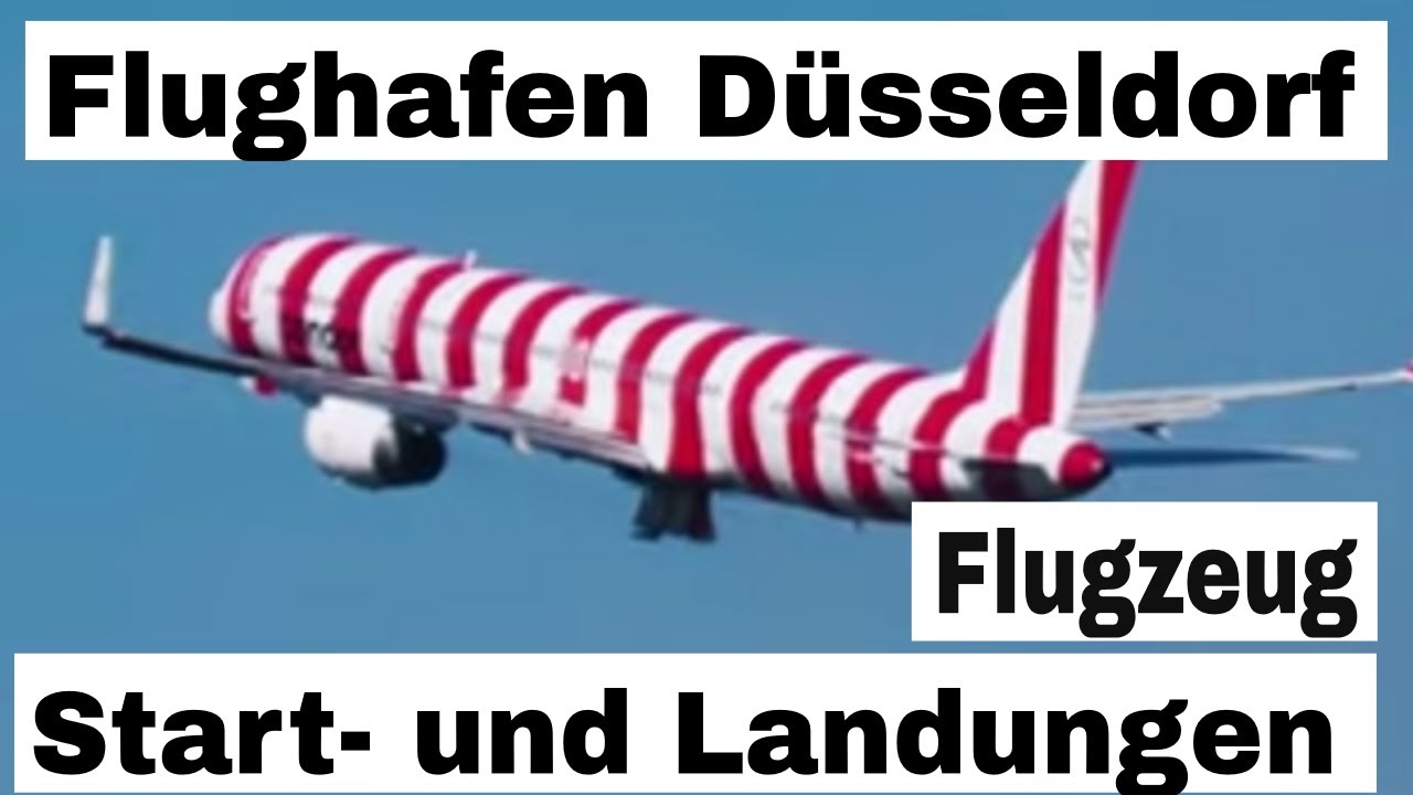 Flugzeug Start und Landung am Flughafen Düsseldorf | 4k Video - YouTube