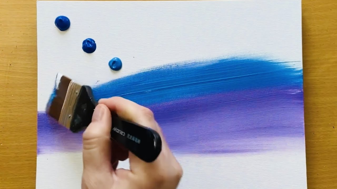 Acrylic landscape Painting / Easy Painting Tutorial for Beginners - YouTube