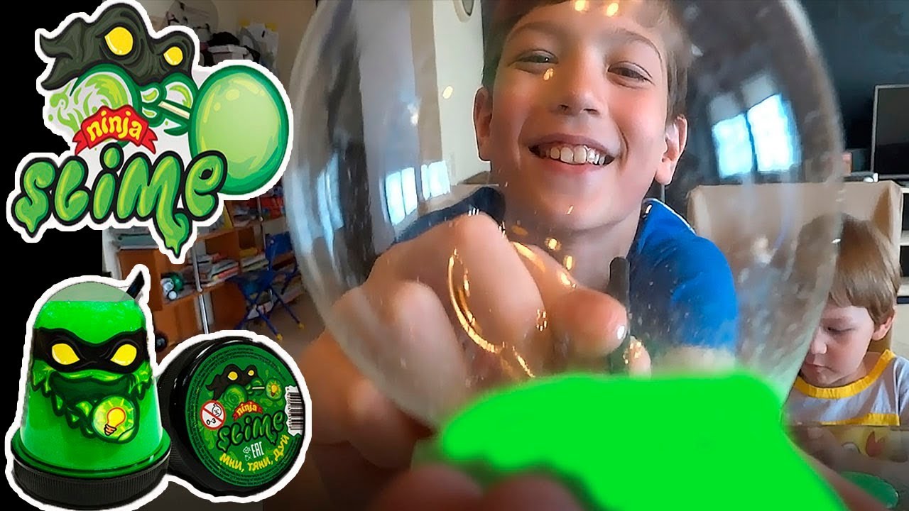 Слайм Ninja slime СВЕТИТСЯ В ТЕМНОТЕ И НАДУВАЕТСЯ | The slime lights up ...