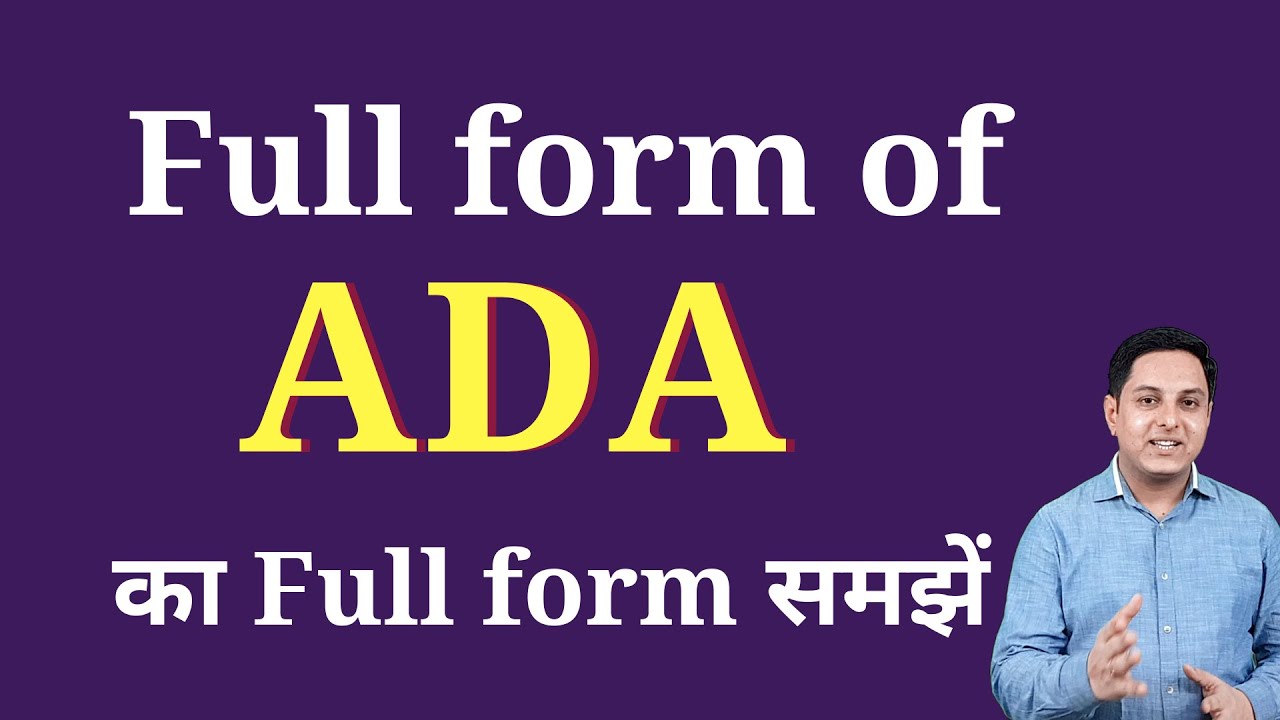 ADA ka full form | Full form of ADA in English - YouTube