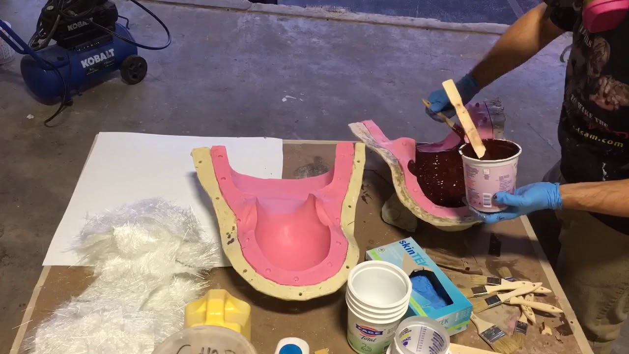 Brushing up an epoxy resin core - YouTube