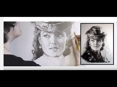 Drawing Portrait Romy Schneider dans "Ludwig" L.Visconti - YouTube
