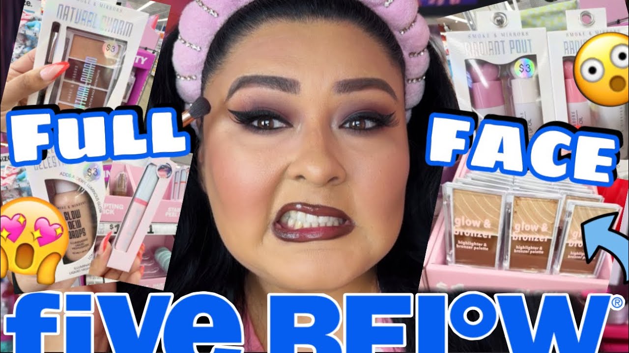 FULL FACE FIVE BELOW $1.00 MAKEUP // TRY ON HAUL INCLUDED! - YouTube