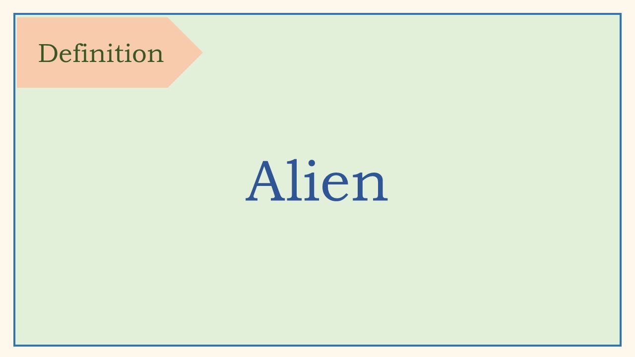 Legal term, definition, Alien - YouTube