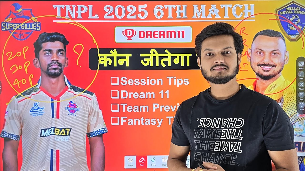 Tnpl 2025 6th match prediction, Chepauk vs Nellai match prediction, csg vs nrk 2025 prediction ...