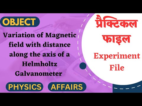 Variation of Magnetic field with distance along the axis of a Helmholtz Galvanometer Experiment ...