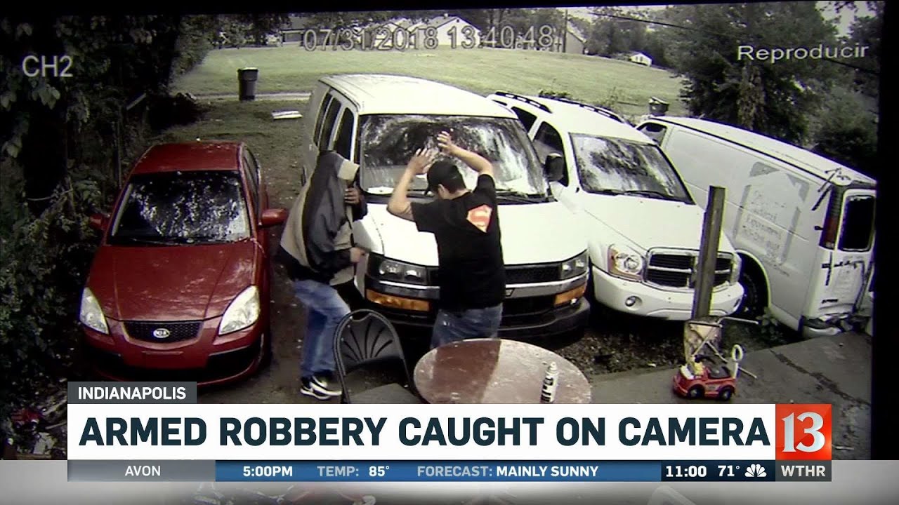 Armed robbery caught on camera - YouTube