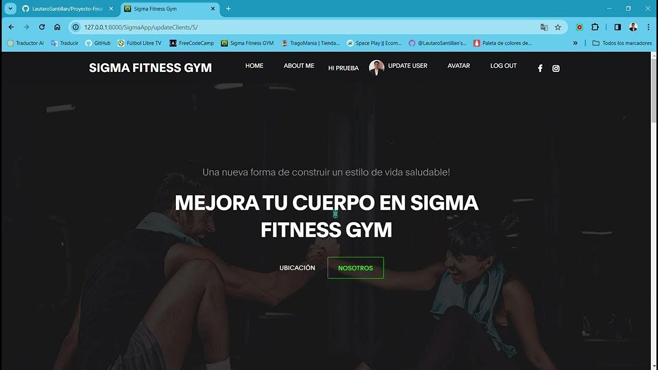 Demo - Sigma Fitness Gym (Python - Django) - YouTube