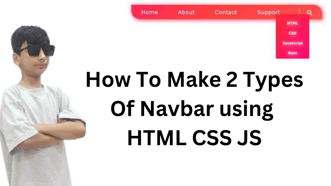 How To Make 2 Types Of Navbar Using Html Css Js Youtube 8321