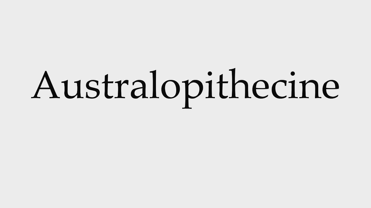 How to Pronounce Australopithecine - YouTube