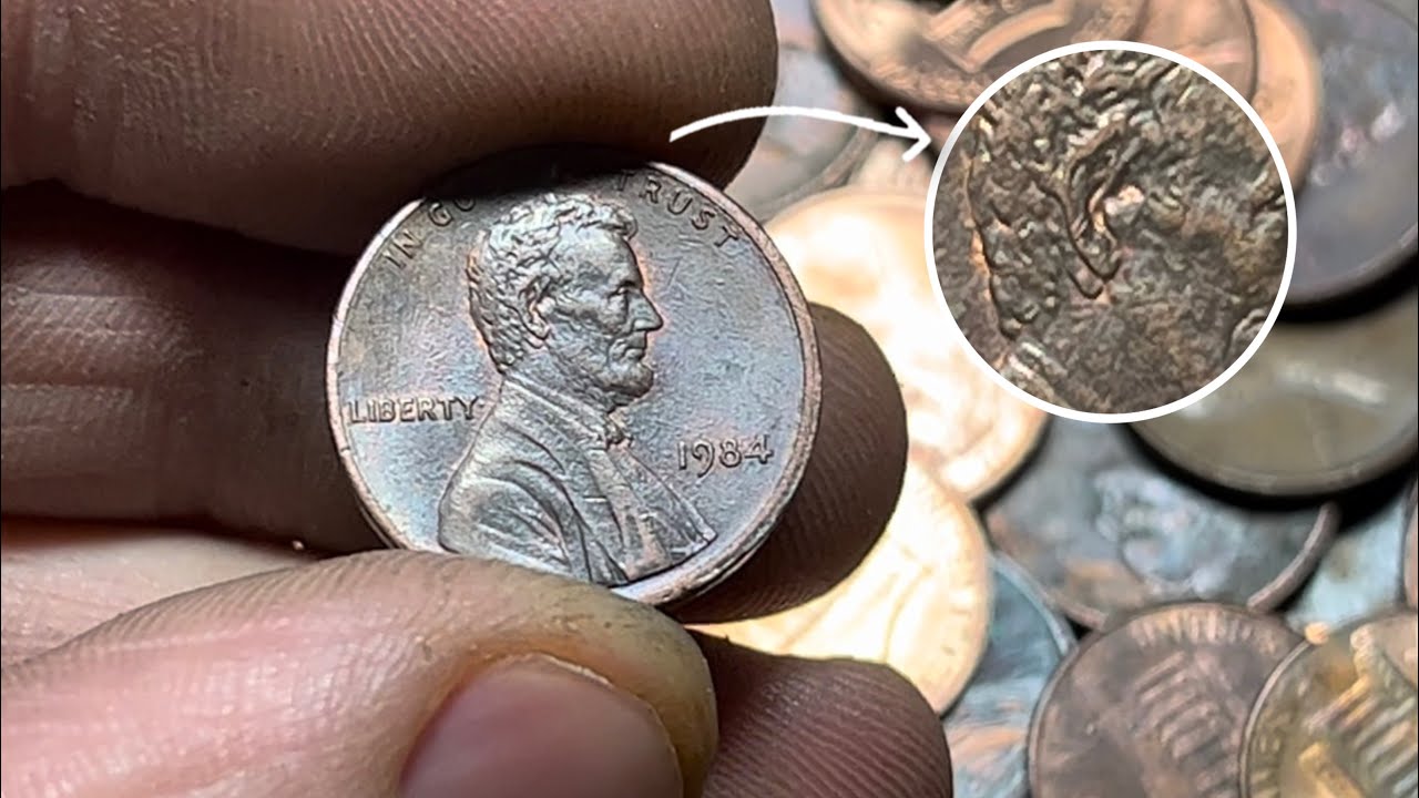 Very Rare Penny Found! 1984 Doubled Ear 👂👂 Penny Hunt & Fill #5 - YouTube