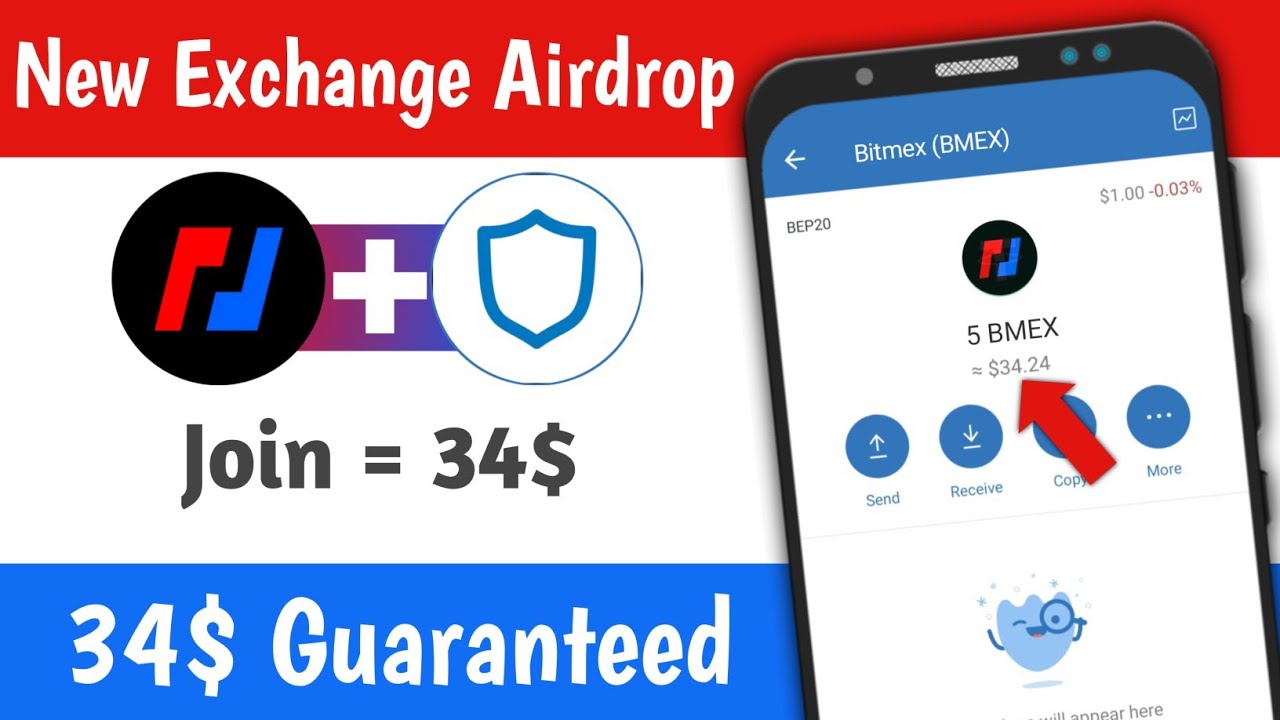New 34$ airdrop | Bitmex exchange airdrop | Instant withdrawal airdrop 2021 | bmex token airdrop ...