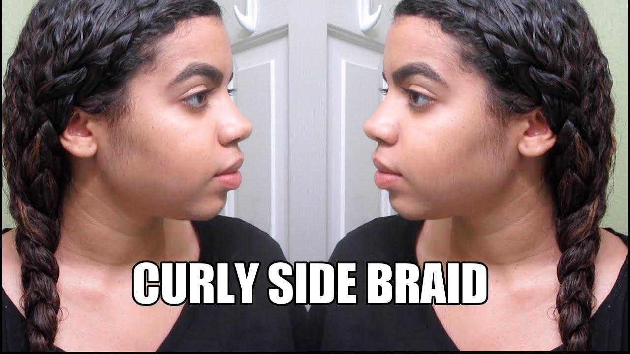 How To: Side Braid | Natural Curly Hair - YouTube