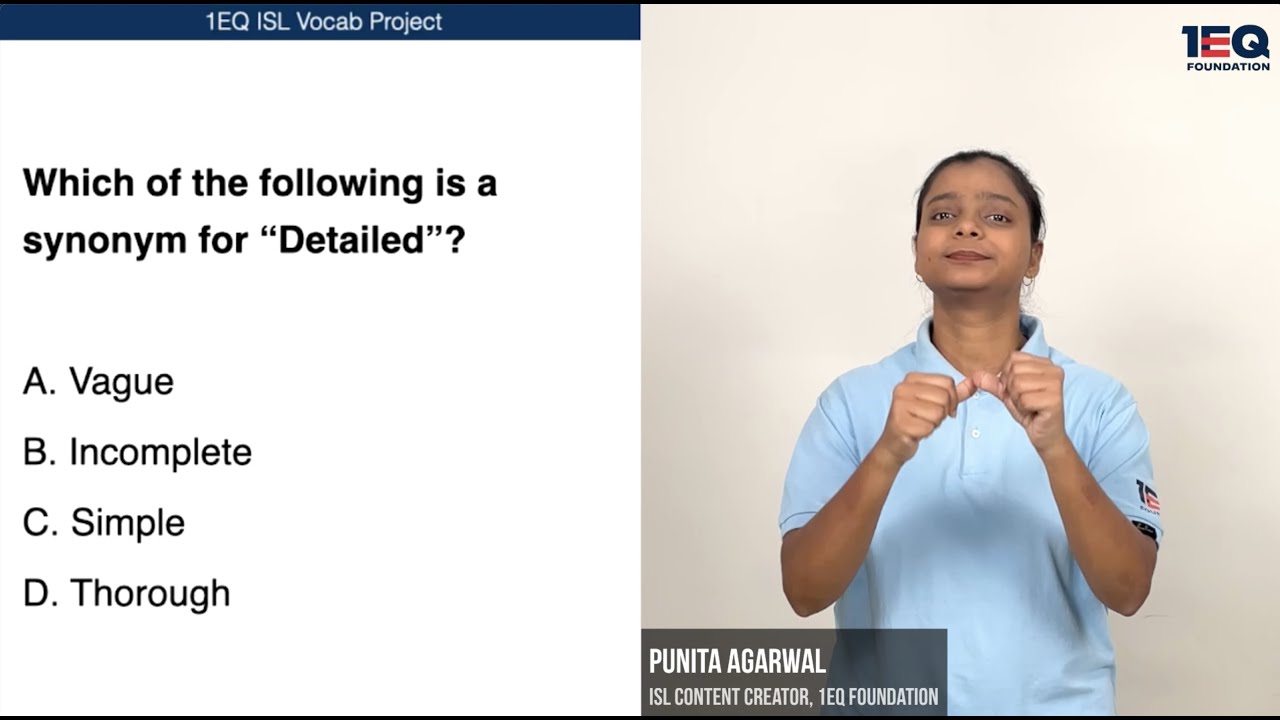 Detailed | 1EQ ISL Vocab - YouTube