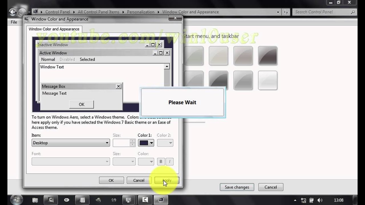 Windows 7 Tips : How to Change Desktop Color - YouTube