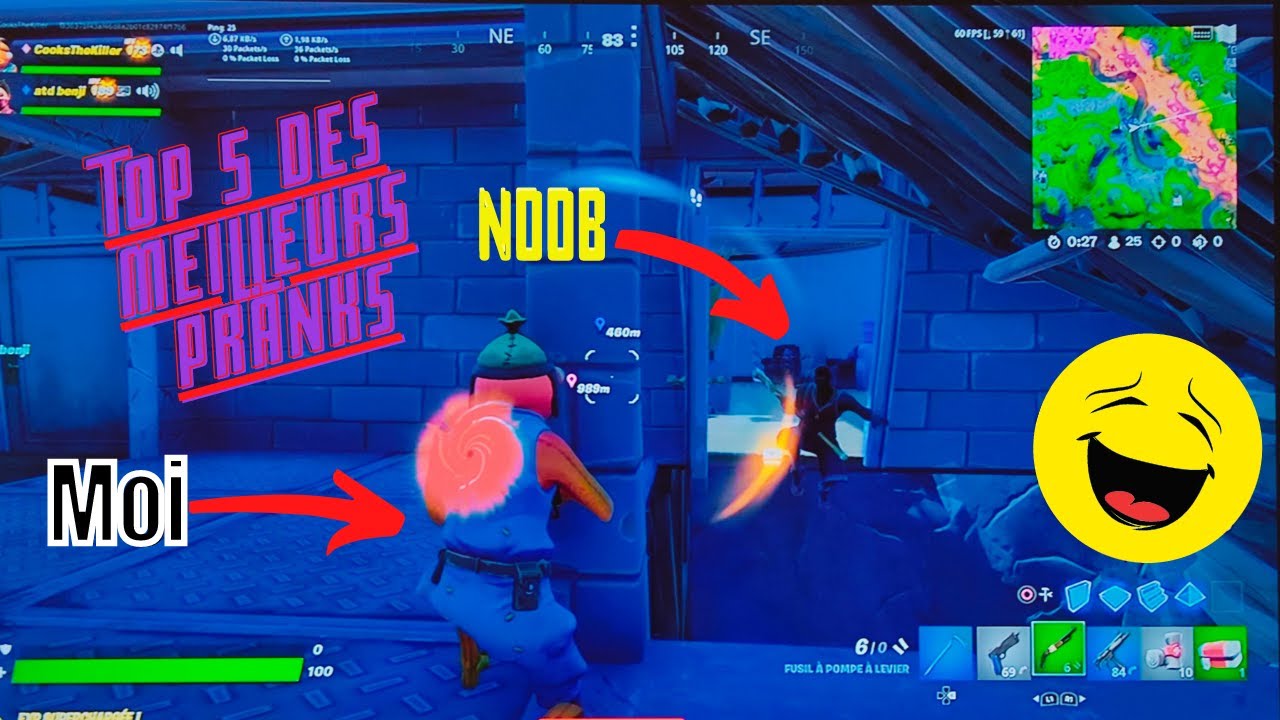 Top 5 des meilleurs pranks de Fortnite ! - YouTube