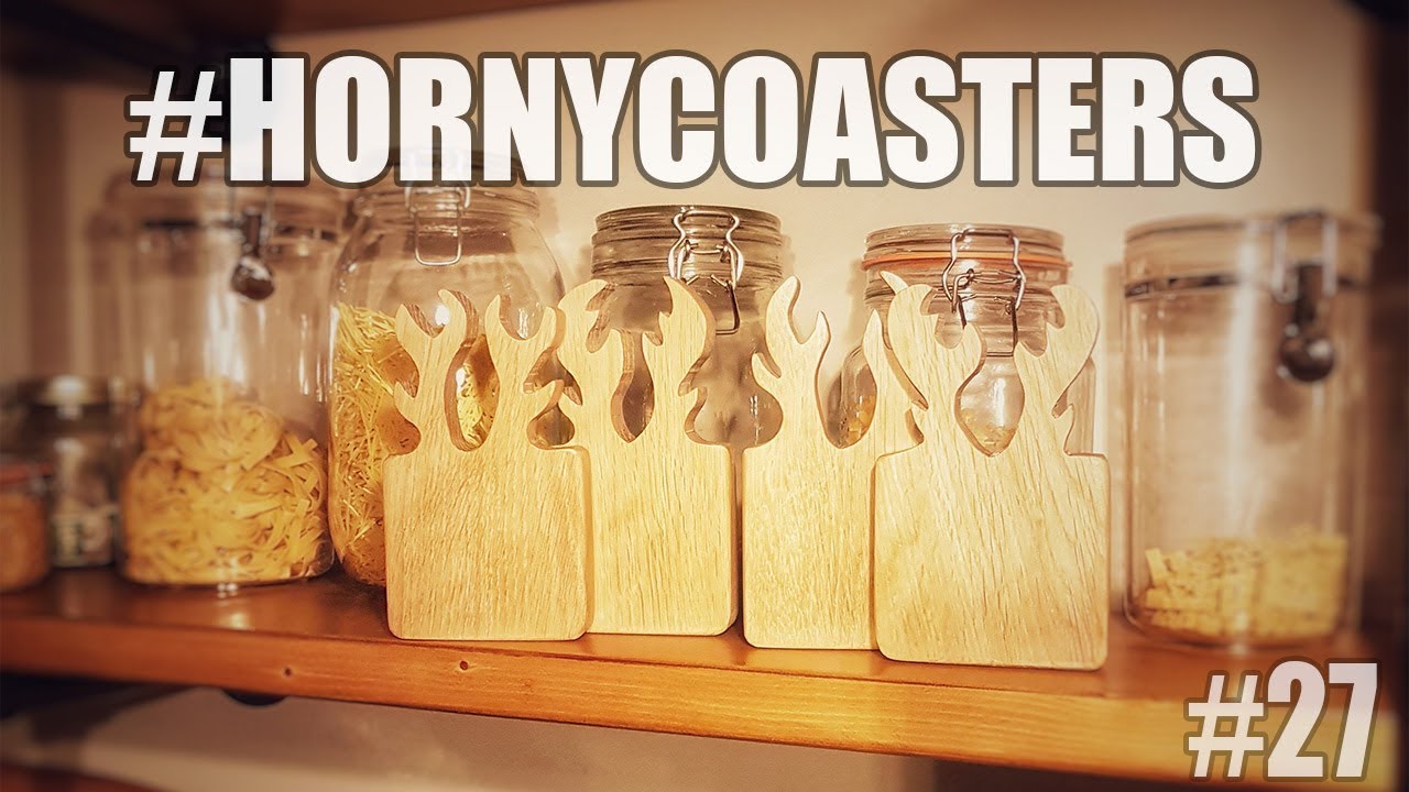 How to make wooden coasters with antlers - #HORNYCOASTERS - YouTube