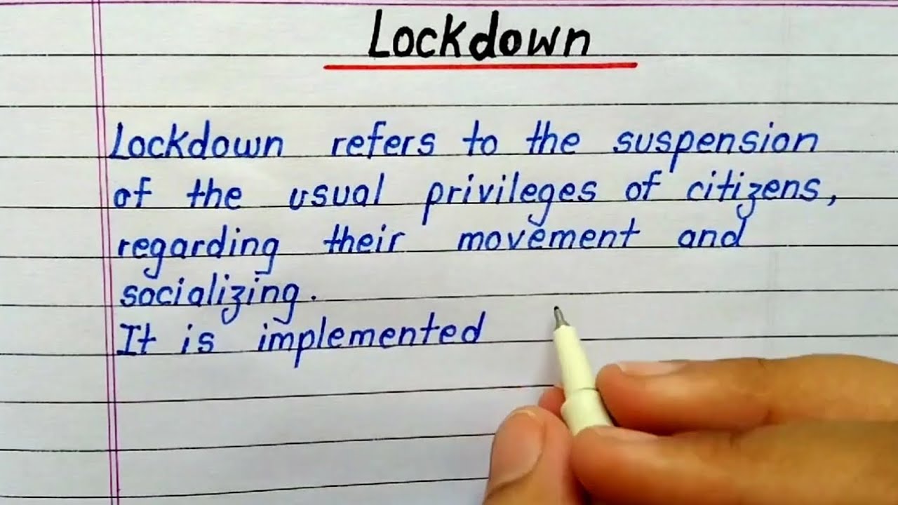 Write an essay on Lock down || 250 words Essay in English | Essay for ...