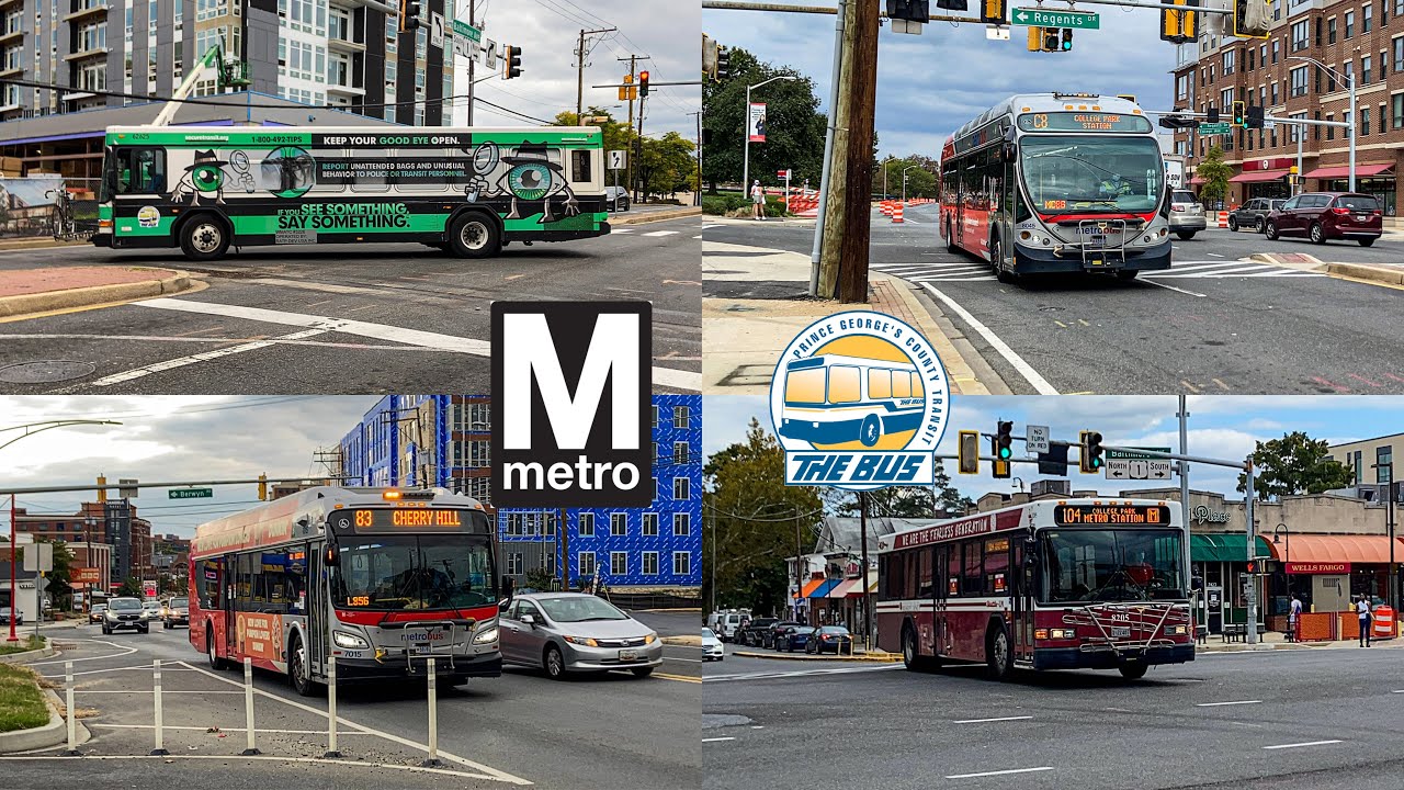 WMATA, PGCT TheBus, and Shuttle-UM Bus Compilation in College park ...