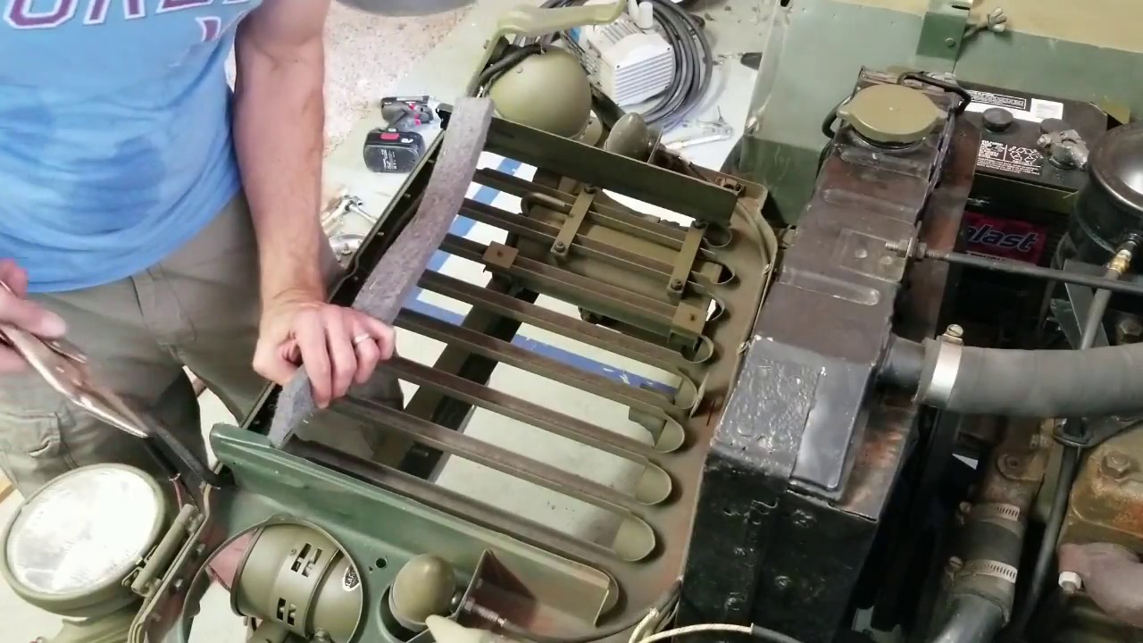 Jeep Radiator Felt Air Deflector Kit Installation for WW2 Willys MB ...