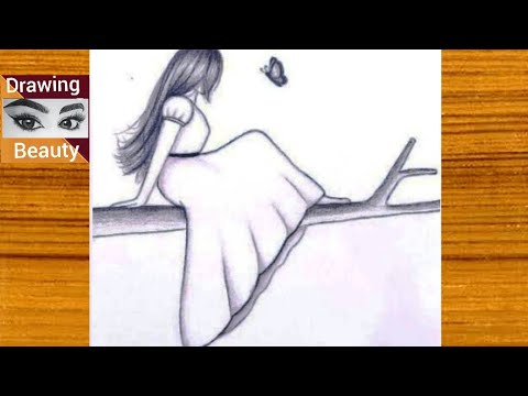 how to draw step by step//drawing a beautiful/girl with pencil sketch ...